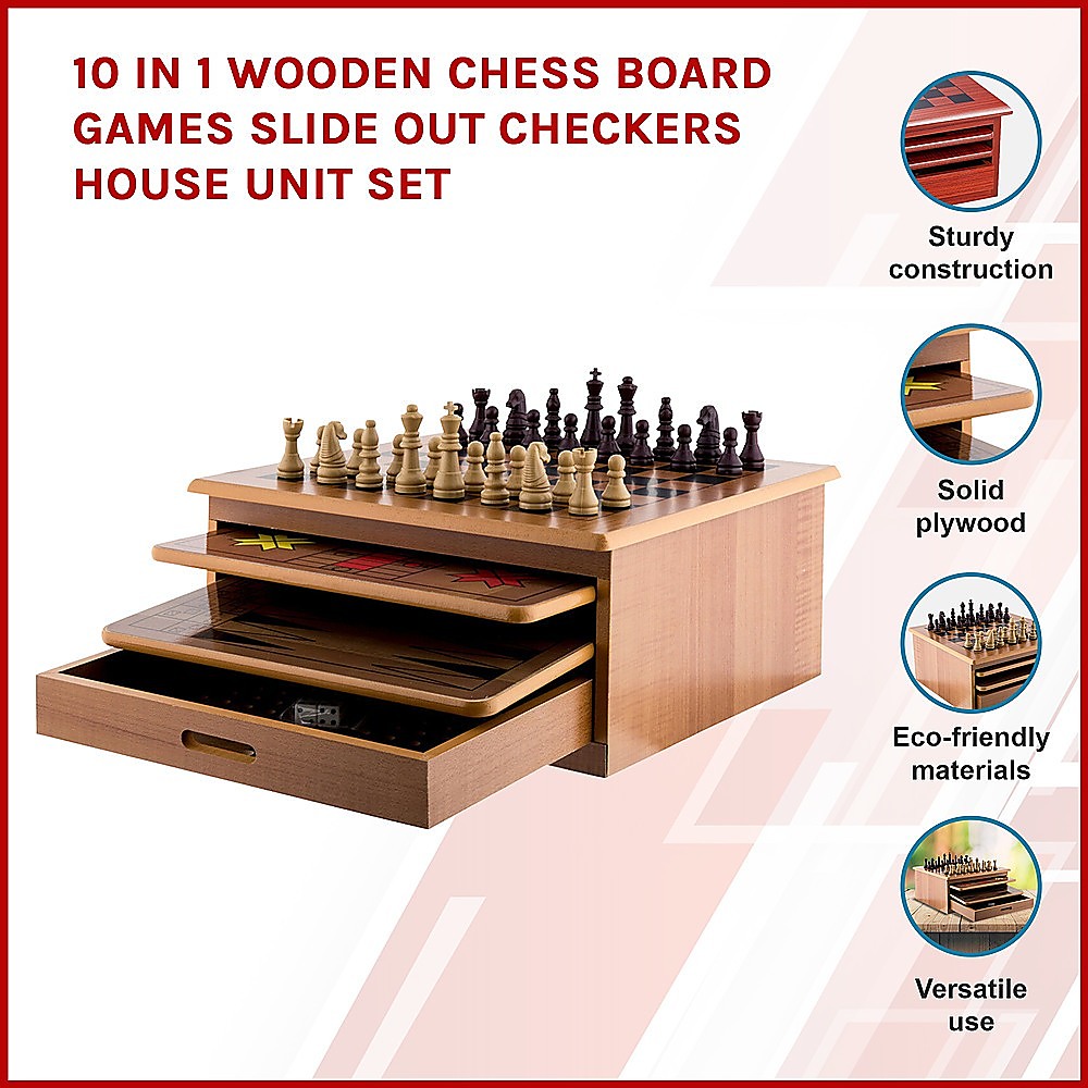 Multi-Game Set – 10 Classic Board Games in 1 – Hypebay